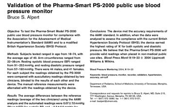 Clinically-Validated Blood Pressure Kiosks by PharmaSmart